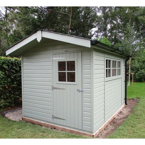 Center PVC Guttering Kit for Sheds, 10ft/3m, 110mm Round Black ...