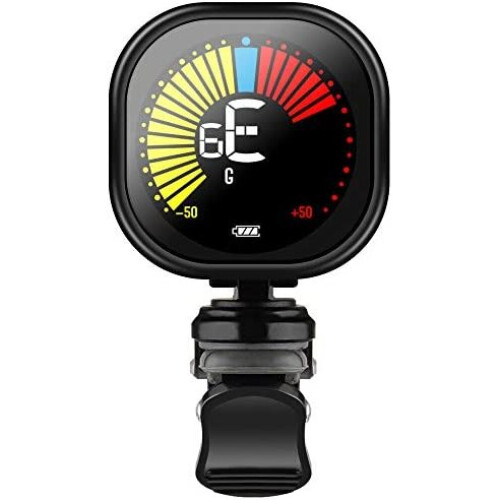 Guitar Tuner, Clip-on and Rechargeable Tuner with LED Color Display ...