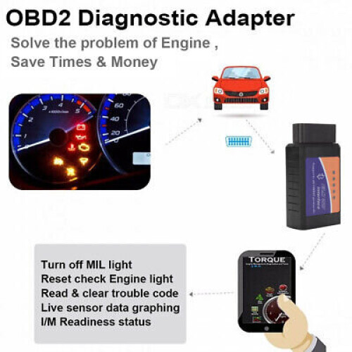 ELM327 EOBD Bluetooth Diagnostic OBD2 Car Engine Fault Code Reader on OnBuy