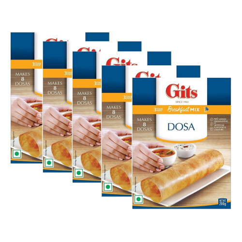 (Pack of 5) Gits Dosa Instant Breakfast Mix 200g - Makes A Traditional ...