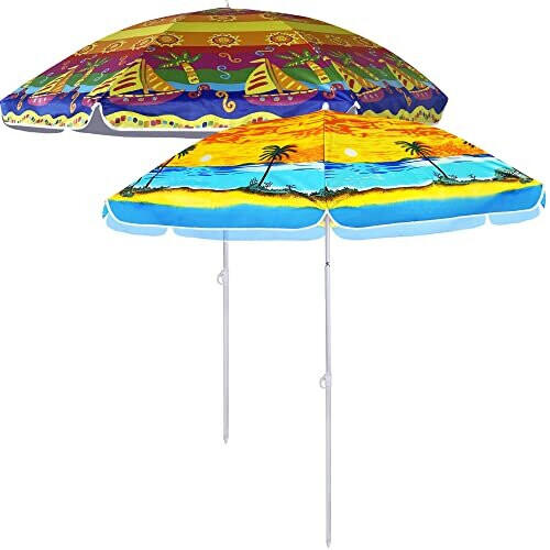 Albert Austin 1.8M Beach Parasol Umbrella Garden Parasol Lightweight ...