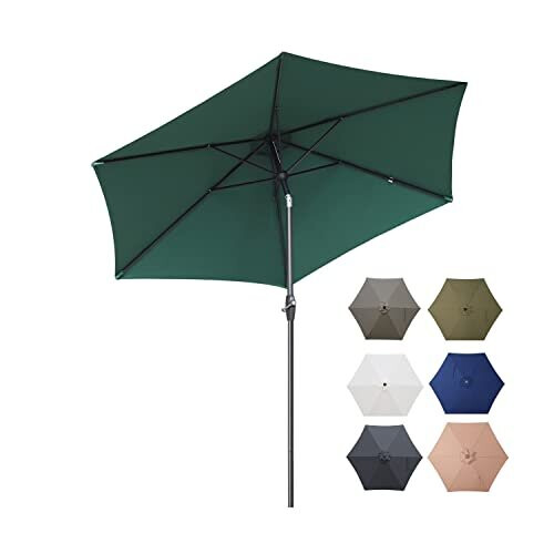 Sekey 2.7m Green Garden Parasol Umbrella/Durable Aluminum Parasol ...