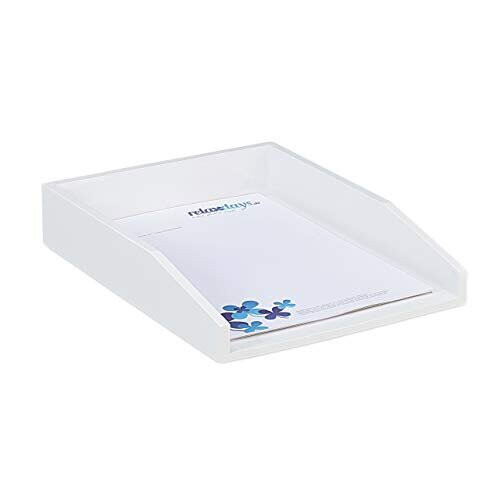 Relaxdays Document Filing Tray, Stackable, DIN A4 Letter Rack, Office ...