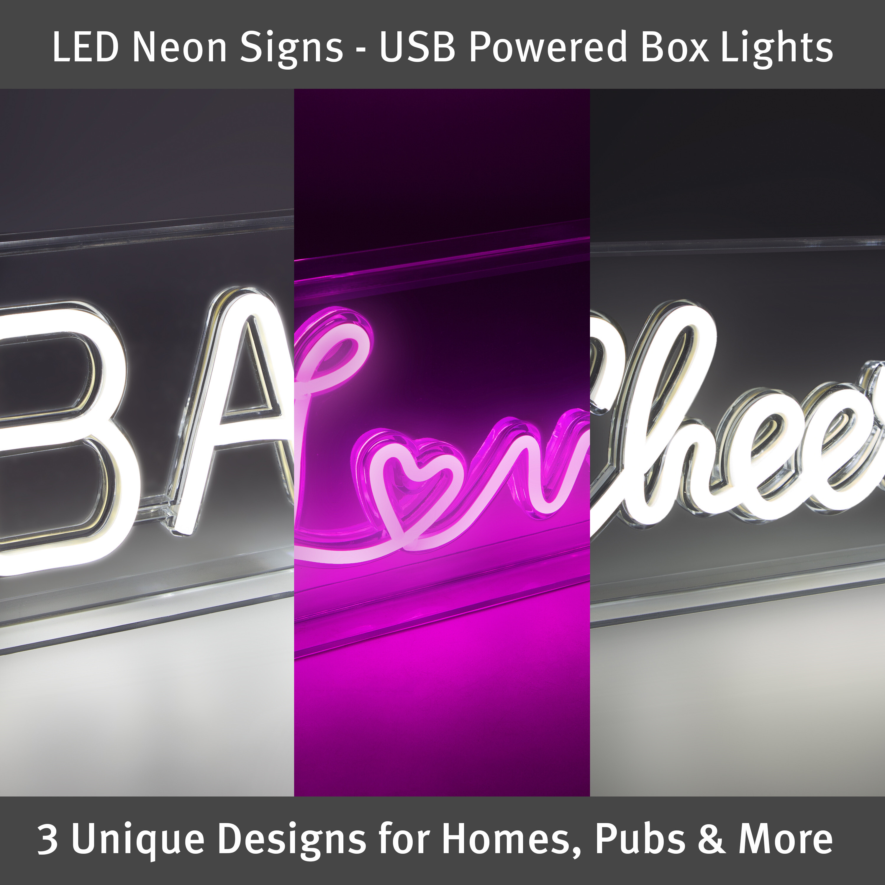 Global Gizmos Neon Light Signs / Acrylic Box Lights / Energy Efficient ...