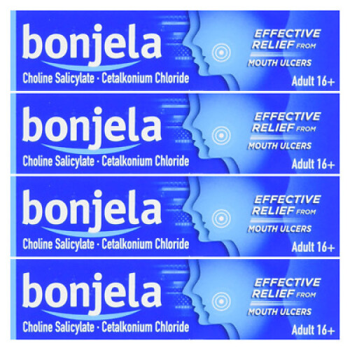 Bonjela Adult 16+ Mouth Ulcer Treatment Gel - Effective Pain Relief 4 x ...