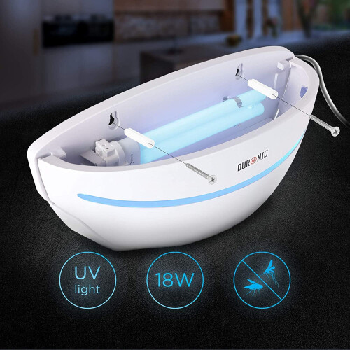 Duronic FKWS18 Fly Killer Wall Sconce, UV Lamp Attracts Mosquitoes and ...