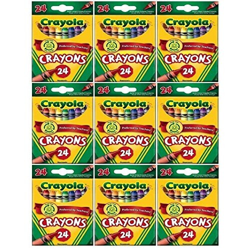 Crayola 24 Count Box of Crayons Non-Toxic Color Coloring School ...