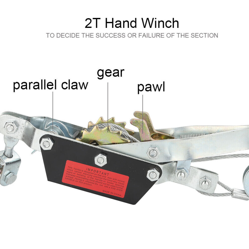 2 Ton Cable Puller Hand Winch Fencing Turfer For Car Boat Trailer on OnBuy