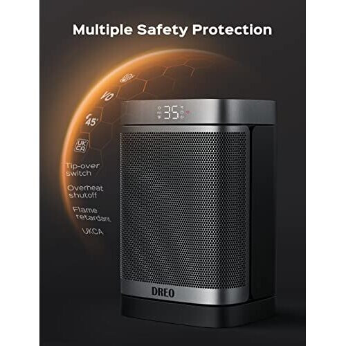 Dreo Space Heater Atom One, 3-Mode 3-Speed 70Â Oscillating Electric PTC ...