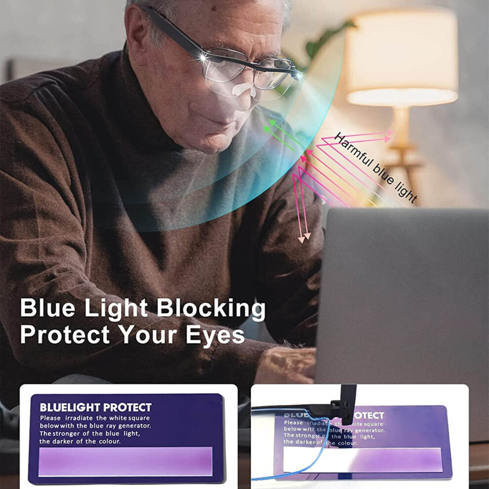 Hands Free Magnifying Glasses Magnifier 180% With LED For Reading on OnBuy