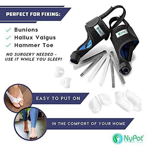 NYPOT Bunion Corrector Big Toe Straightener - Orthopedic Bunion Splint ...