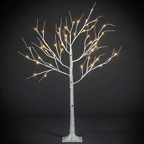 Dawsons Living Christmas Pre-Lit Twig Tree - White Birch Outdoor and ...