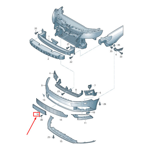 VW CC 35 Front License Plate Bracket 3C8807287GGRU 3C8807287G GRU NEW ...