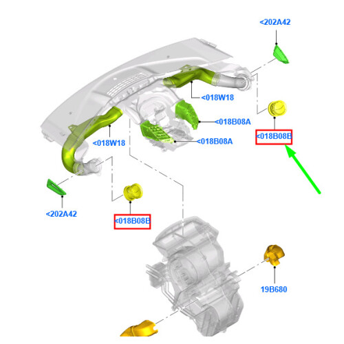 FORD FIESTA MK6 WT Dashboard Internal Air Vent Louvre Grille 1781737 ...