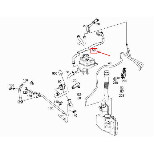 MERCEDES-BENZ GLE W166 Engine Coolant Hose A1668300796 NEW GENUINE on OnBuy