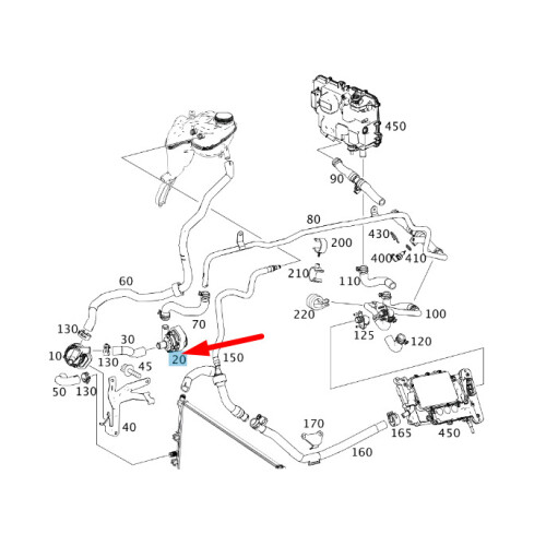 MERCEDES-BENZ S W221 Engine Auxiliary Water Pump A2215000286 NEW ...