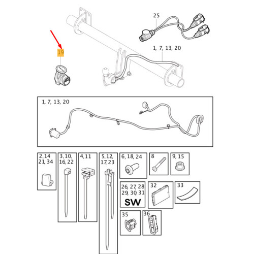VOLVO XC90 MK2 Rear Tow Bar Adapter 31414178 NEW GENUINE on OnBuy