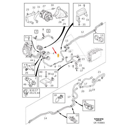 VOLVO XC90 MK2 Cooling System Hose 31368149 NEW GENUINE on OnBuy