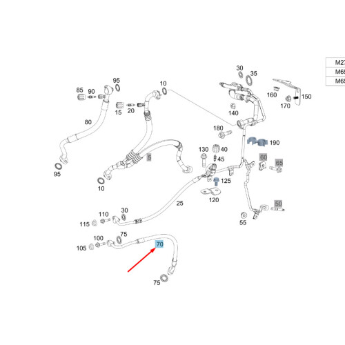 MB VITO W447 Condenser To Compressor Refrigerant Line A4478305001 NEW ...