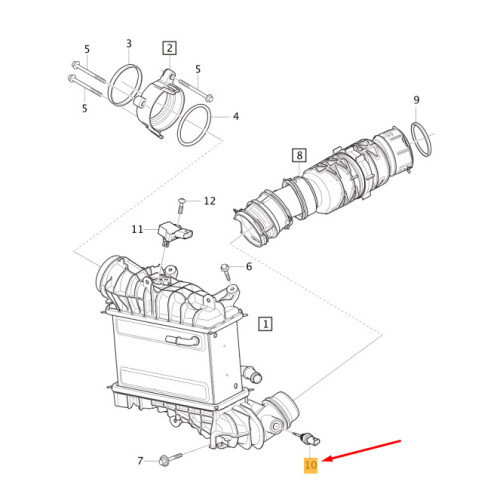 VOLVO XC60 MK2 Charge Air Cooler Temperature Sensor 30668640 NEW ...