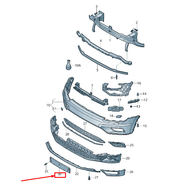 VW TIGUAN AD Front License Plate Bracket 5NA807287C9B9 NEW GENUINE on OnBuy