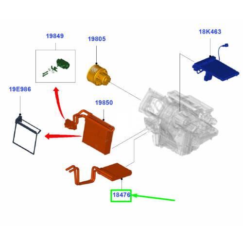 FORD FOCUS MK3 C346 Heater Radiator And Seal Assy RHD 1824911 NEW ...