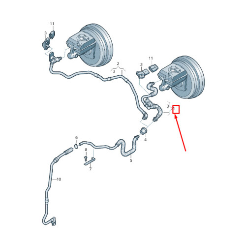 AUDI A8 4H Vacuum Pipe With Non-Return Valve LHD 4H1611931B NEW GENUINE ...