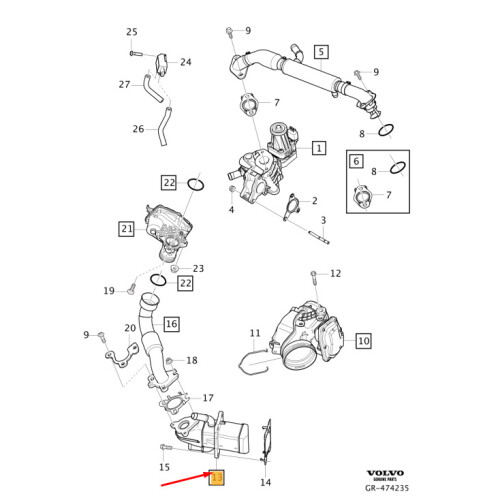 VOLVO XC60 MK2 EGR Cooler 32240785 NEW GENUINE on OnBuy