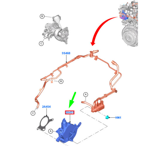 FORD ECOSPORT MK2 BK Vacuum Pump Assy CM5G-2A451-GB 1867424 NEW GENUINE ...