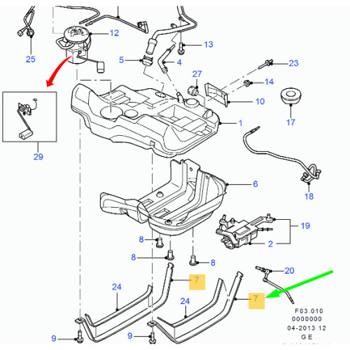 FORD MONDEO MK2 Estate Fuel Tank Left Strap 1S71-9057-BB 1459372 NEW ...