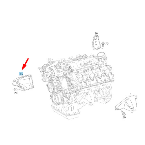 MERCEDES-BENZ ML W164 Engine Carrier Right Side A2722234204 NEW GENUINE ...