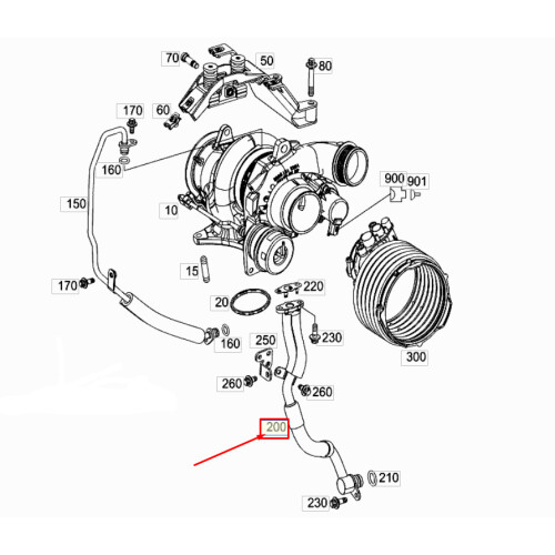 MERCEDES-BENZ CLA Coupe C117 Turbo Oil Return Line A1330900477 NEW ...
