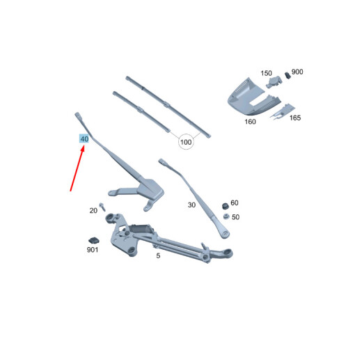 MERCEDES-BENZ VITO W447 Front Right Wiper Arm LHD A4478200100 NEW ...