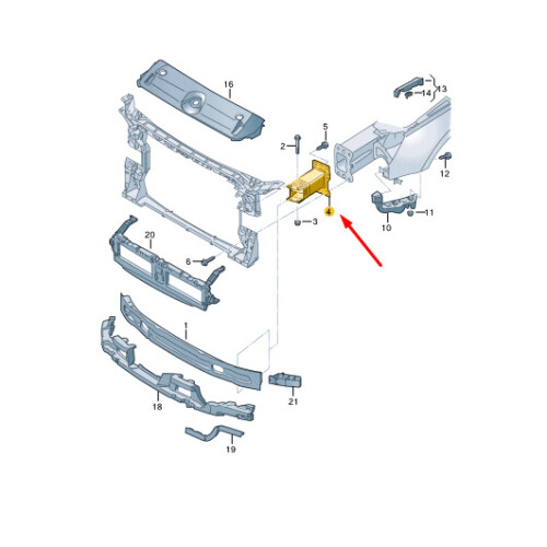 AUDI A4 B9 Front Bumper Carrier Left Side Bracket 8W0807133 NEW GENUINE ...
