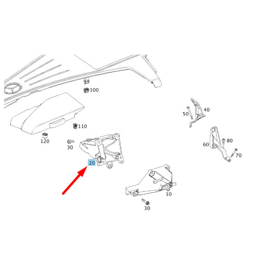 MERCEDES-BENZ ML W166 Engine Carrier Right Side A2782234804 NEW GENUINE ...
