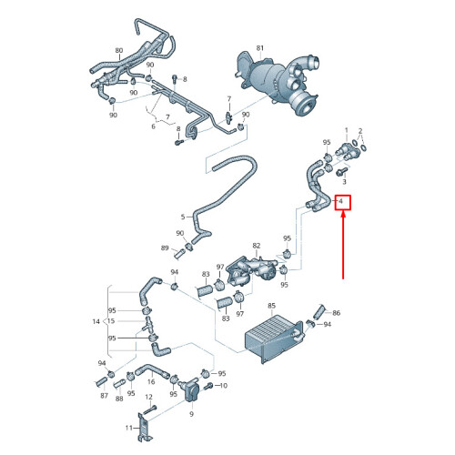 AUDI A1 MK1 Heat Exchanger Coolant Hose 6R0122157D NEW GENUINE on OnBuy