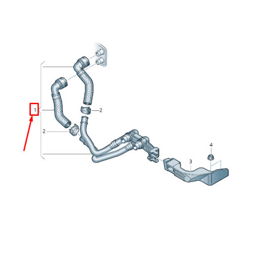 VW TIGUAN AD Engine Coolant Pipe 5QH815097C NEW GENUINE on OnBuy