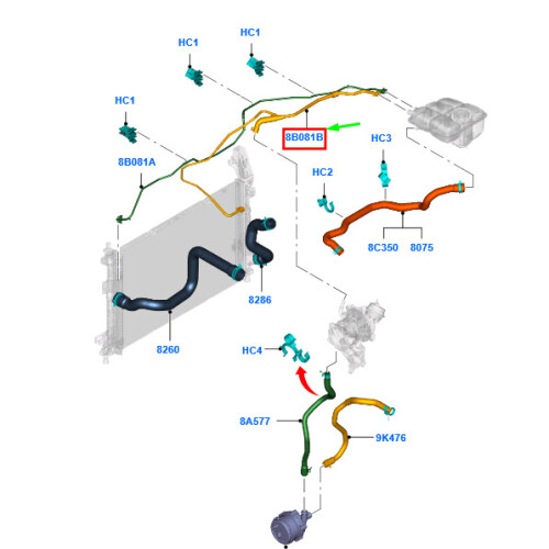 FORD FOCUS MK3 C346 Radiator Coolant Overflow Hose 1829702 NEW GENUINE ...