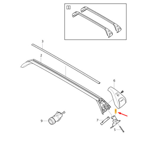 VOLVO V60 MK1 Front Roof Load Retainer Spare Parts Kit 31269396 NEW ...