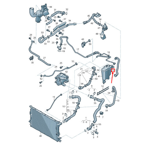 AUDI A4 Avant B8 Coolant Hose With Quick Release Coupling 8K0121036E ...