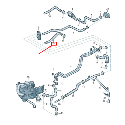 AUDI A6 Avant C7 Auxiliary Heater Coolant Feed Hose 4G1265370G NEW ...