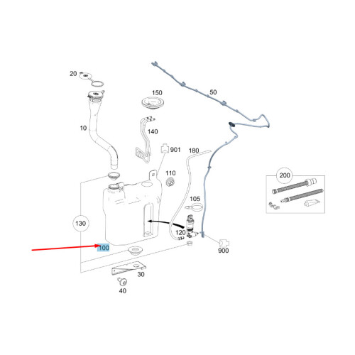 MERCEDES-BENZ VITO W447 Window Washer Tank A0008690200 NEW GENUINE on OnBuy