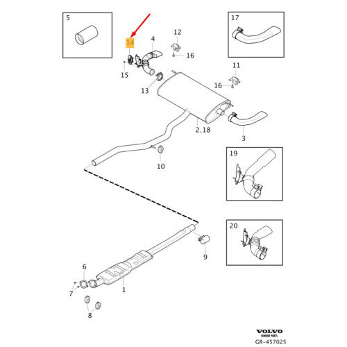 VOLVO XC60 MK2 Exhaust System Actuator 32138534 2019 NEW GENUINE on OnBuy