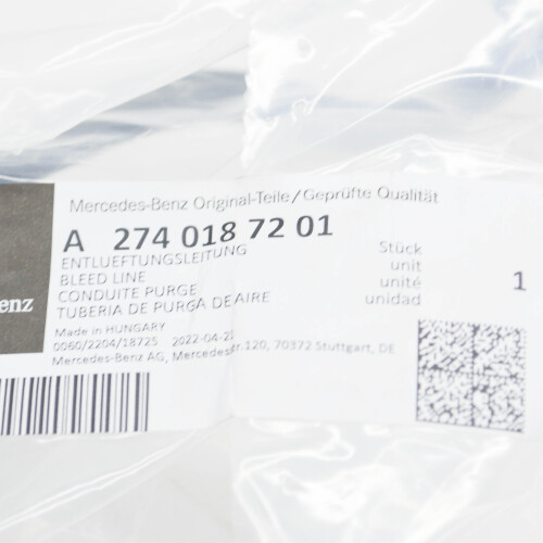 MERCEDES-BENZ C W205 Engine Breathing Vent Pipe Line A2740187201 NEW ...