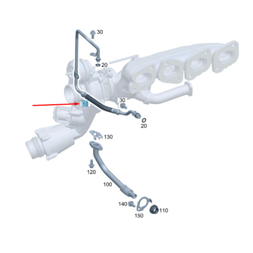 MERCEDES-BENZ C W204 Oil Feed Line A2740902700 NEW GENUINE on OnBuy