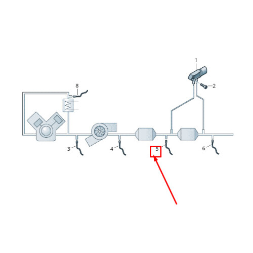 VW GOLF VII 5G MK7 Exhaust Gas Temperature Sensor 04L906088CS NEW ...