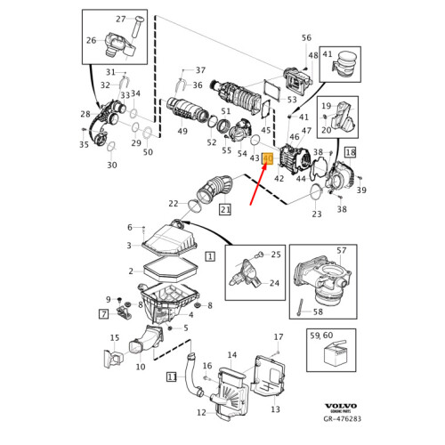VOLVO XC60 MK2 Inlet Resonator 32222165 NEW GENUINE on OnBuy