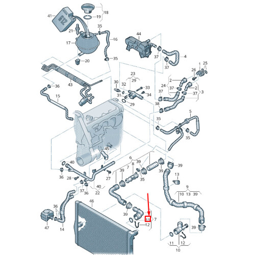 AUDI A1 MK1 Engine Coolant Pipe 6Q0121065M NEW GENUINE on OnBuy