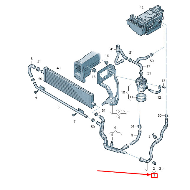AUDI A6 Avant C7 Coolant Hose With Quick Release Coupling 4G0145920R ...