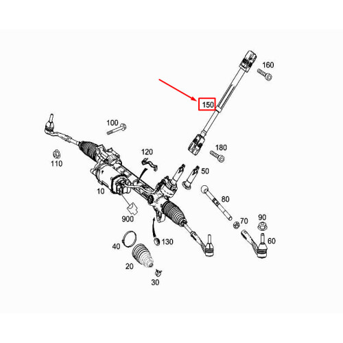 MERCEDES-BENZ GLE W166 Steering Column Joint Shaft A1664600610 NEW ...